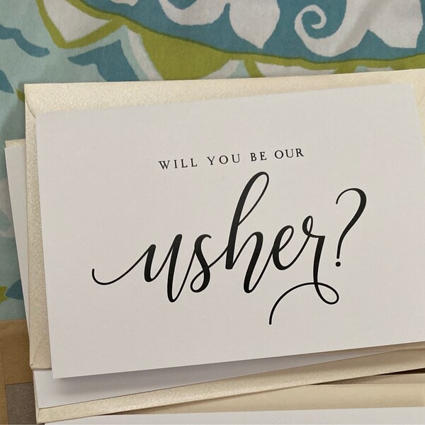 Will You Be Our Usher, Card for Usher, Usher Proposal Card, Usher ...