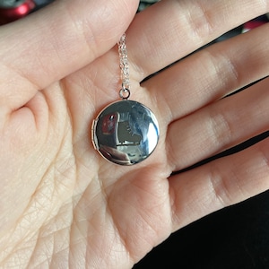 Personalized Locket Necklace Silver Locket Photo Locket Engraved Locket ...