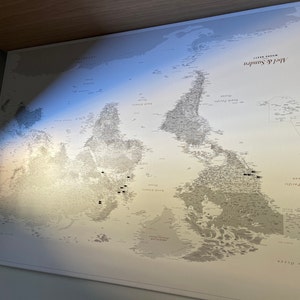 Mellow Blue World Map Poster Accurate Big Wall Map Print - Etsy Canada