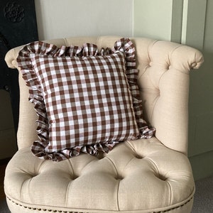 Our Beautiful New Rose and Ochre Gingham Collection of Cushion Covers ...