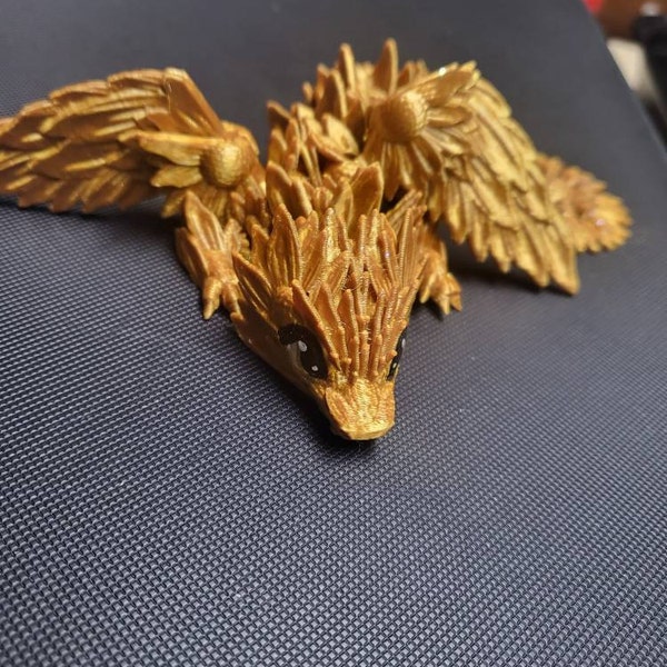 3D Printed Articulated Dragon, Baby Hollow/skull/goth/emo/pirate Fidget ...