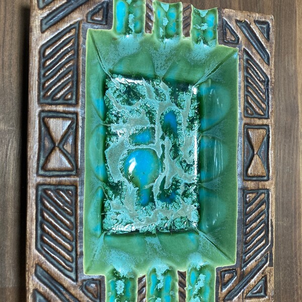 Vintage Otto Grunert Bird of Paradise Serving Bowl - Etsy