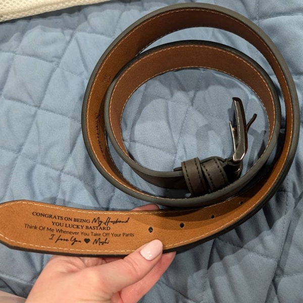 Custom Leather Belt for Daddy, Father’s Day Gift for Boyfriend, Unique ...