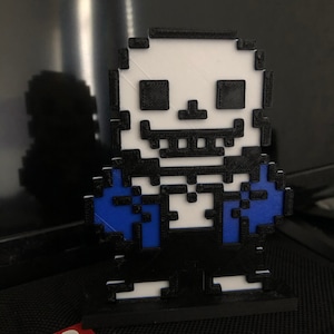 Undertale Sans Figure Stand 3D Printed Figurine, Gaming Desk Accessory ...