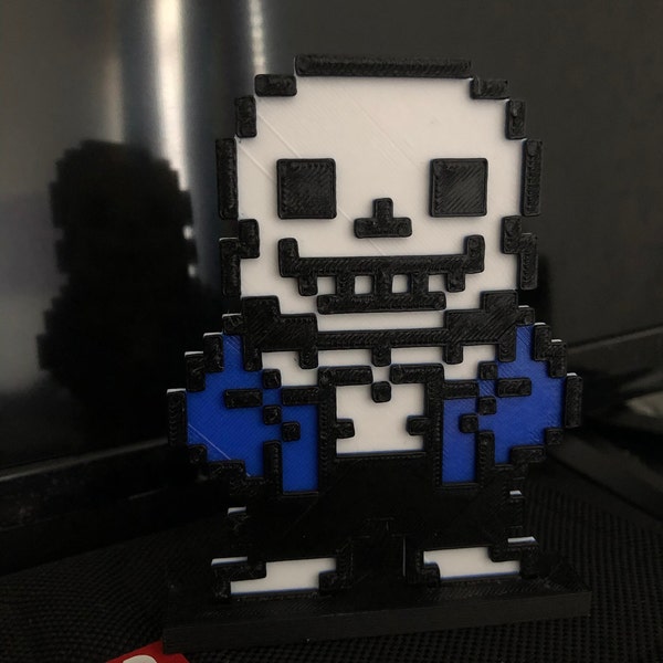 Undertale Sans Figure Stand - 3D Printed Figurine, Gaming Desk ...