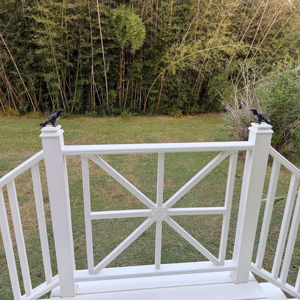Raven Wooden Finial for Staircase Newel Post #2, Crow Finial Bed Post ...