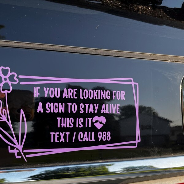 You Matter, Mental Health Decal, 988 Decal, 988 Suicide and Crisis ...
