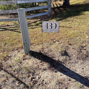 Farmhouse Custom Address Hanging Sign, Cute Rustic Country Sign, Easy ...