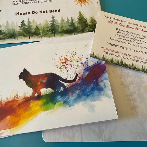 Rainbow Bridge Fluffy Cat, Pet Loss Sympathy, Comforting Note ...