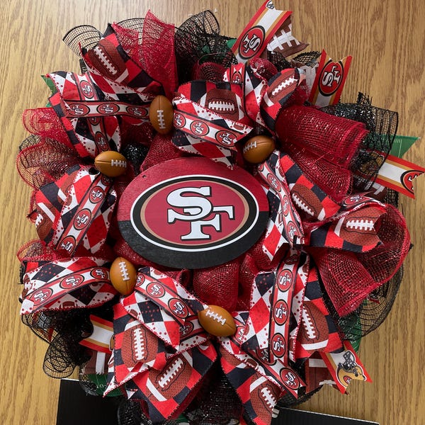 NFL Football Wreath - Etsy