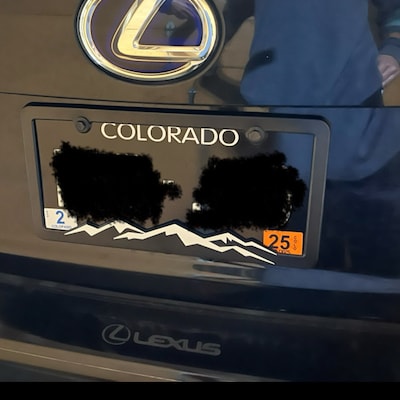 White Cap Mountain Plastic License Plate Frame - Etsy