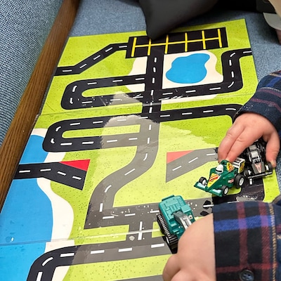 Car Play Mat for Micro Toy Cars. Design 1: Roundabout. - Etsy