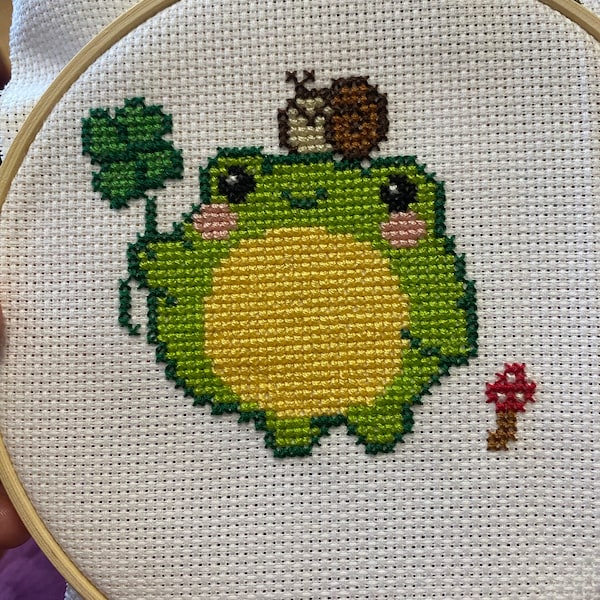 Frog Gifts Cross Stitch Pattern PDF - Funny Easy Quick Cute Small Tiny ...