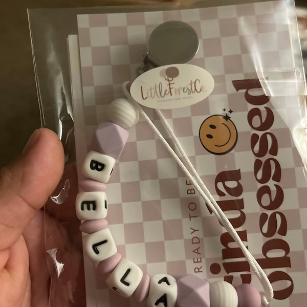 Personalized Name Pacifier Clips | Custom Pacifier Clips | Name ...