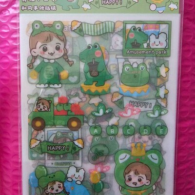 Cute Kawaii Stickers Cute Sticker Sheets Yellow Stickers - Etsy