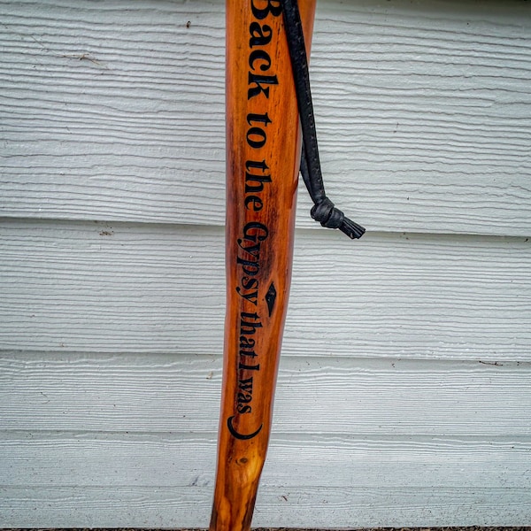 Carved Walking Stick, Hiking Stick, Personalized Walking Stick, Wood ...