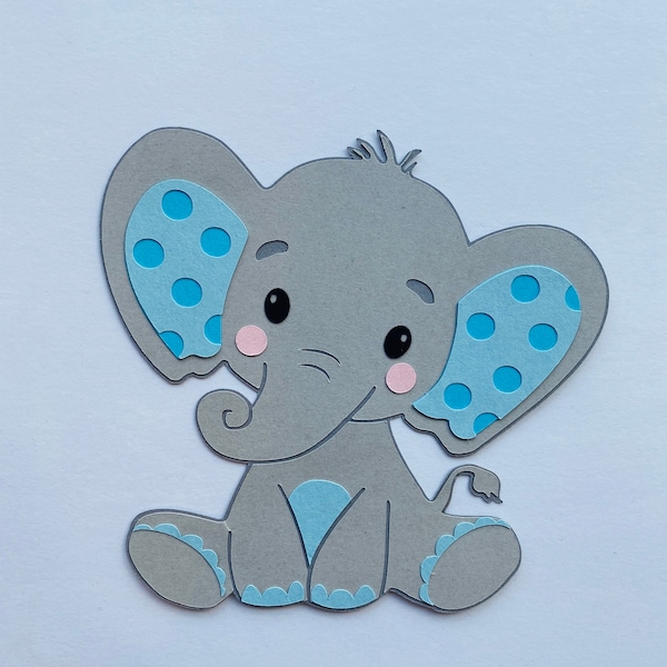 Elephant Svg File, Boy Elephant Clip Art, Cricut Print and Cut. SVG ...