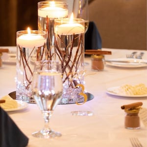 Round Table Numbers With Stand Custom Paint Brush Style Background or ...