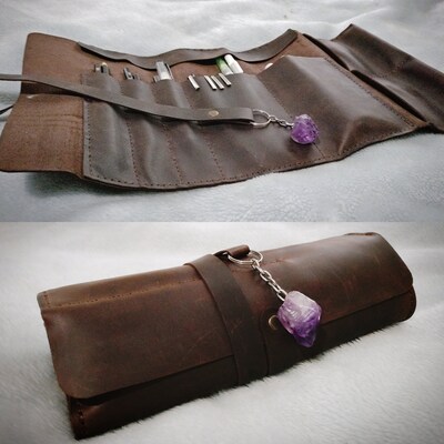 Leather Roll, Artist Roll, Leather Pencil Roll, Leather Pencil Case ...