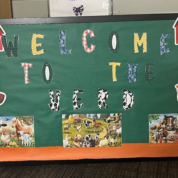 Farm Animal Doodle Letters With Clipart, Clipart Sublimation Pngs ...