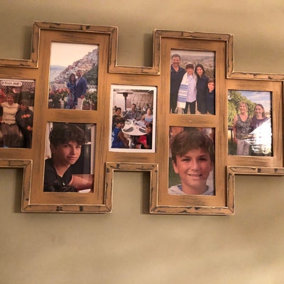 MULTI 4 Opening 8x10 Staggered Distressed Collage Picture Frame ...