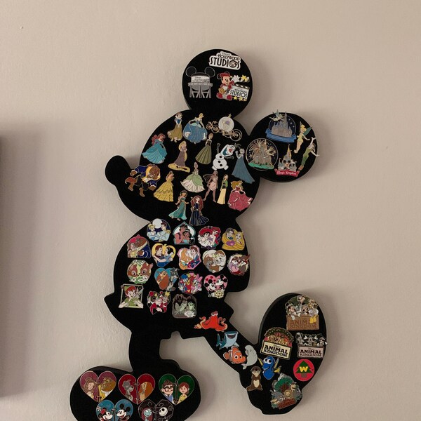 Disney Mickey Mouse Pin Display Board. Disney Pin Board 19” Tall, Thick ...