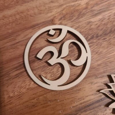 Wooden OM Symbol Shape for DIY Home Decor Projects OM Symbol Cutouts ...