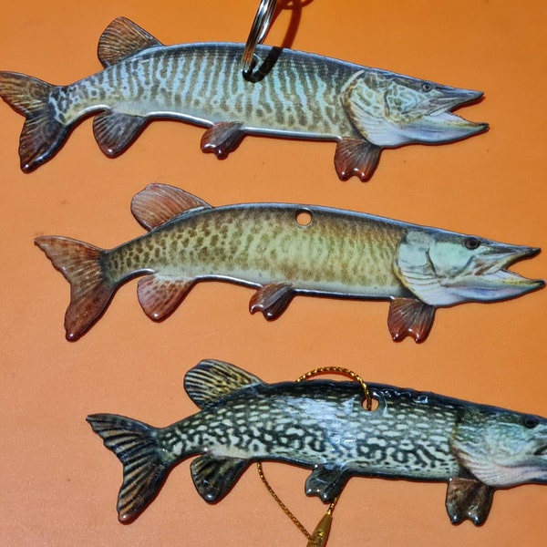 Walleye Replica Duo Wall Art - Realistic 2D Metal Walleye Driftwood ...