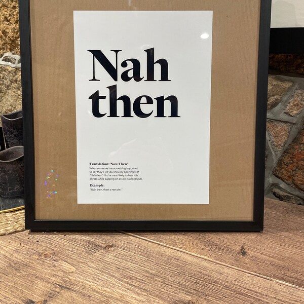 Be Reyt Description Print • Yorkshire Slang Print • Yorkshire Dialect ...