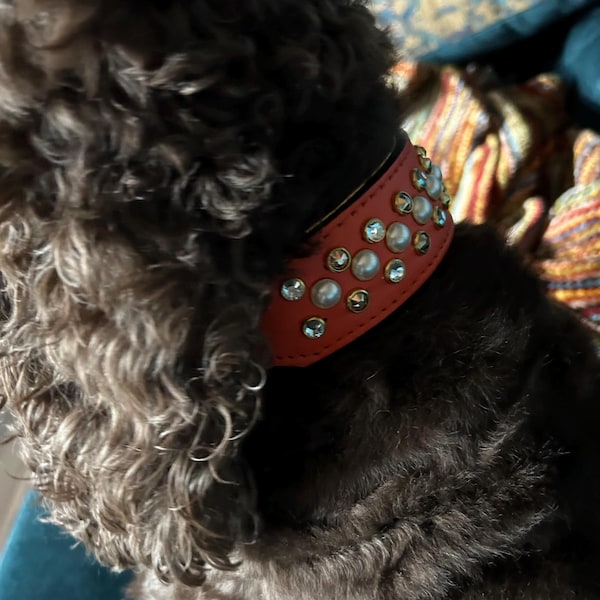 Luxury Big Dog Collar With Spikes 3 Inch Width - Etsy