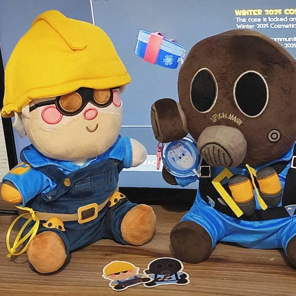 Team Fortress 2 - BLU Engineer and Pyro Plushie Bundle - Etsy