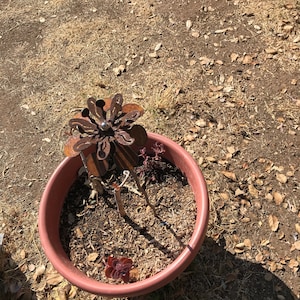 NEW - Rusted Wild Flowers Garden Stakes Metal Art Yard Art - 26 Inch - Etsy