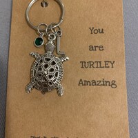 Large Turtle Keyring, Turtle Keyring, Turtle Keychain, Sea Life Keyring ...