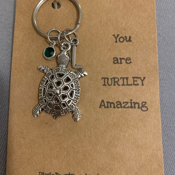 Large Turtle Keyring, Turtle Keyring, Turtle Keychain, Sea Life Keyring ...