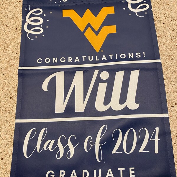 Custom Graduation Flag, Graduate Yard Sign, College Grad Flag, College ...