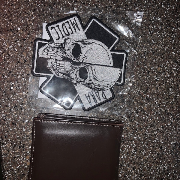 Paramedic Skull Patch - Embroidered EMT Medical Emblem - Iron on ...