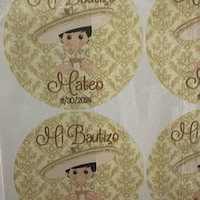 Charrito Box Sticker, Gold Charro Labels, Gabble Box Labels, Charro ...