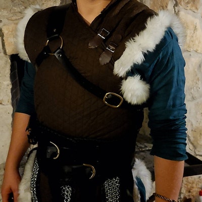 Back Double Sword Strap, Leather Harness Scabbard Medieval LARP ...