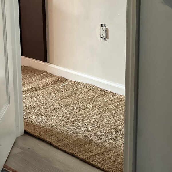 Handmade Black Striped Jute Runner,boho Chic Bedroom Rugs Jute, Jute ...