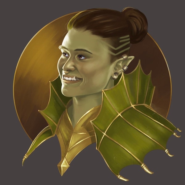 Custom Fantasy Character Bust Portrait | Character Commission Painting ...