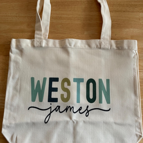 Personalized Name Tote Bag Custom Name Tote Bag Custom Tote Shopper ...
