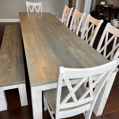 Farmhouse Pedestal Dining Table, Rustic Dining Table, Custom Wood Table ...