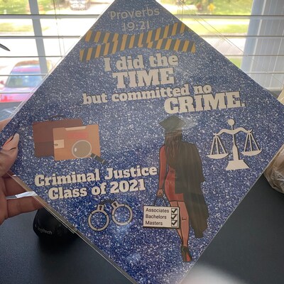Graduation Cap Topper/criminal Justice Major - Etsy