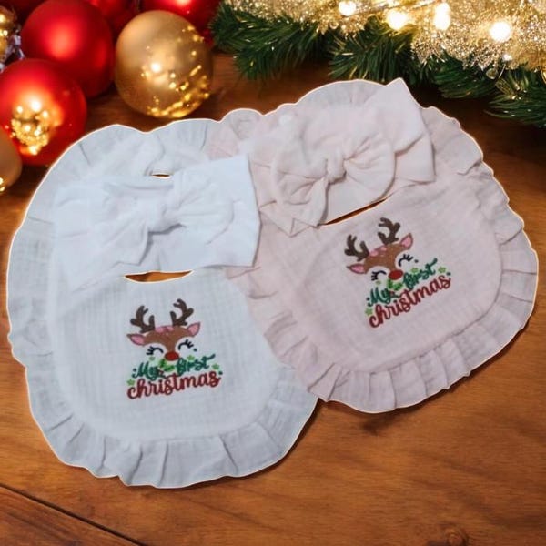 My First Christmas Embroidery Design Bundle, Baby's 1st Christmas ...