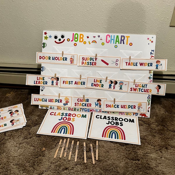 21 Classroom Jobs | Classroom Visual Task Cards | Classroom Decor ...