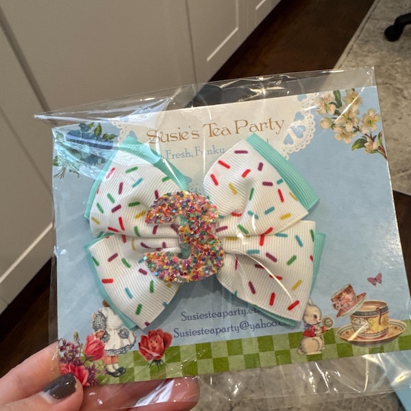 Birthday Number Bow-ice Cream Hair Bow-ice Cream Number With Sprinkle ...