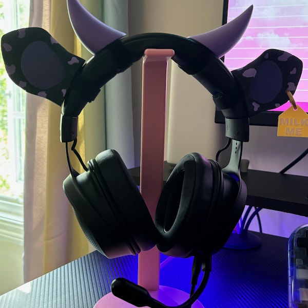 Cow Ears for Headphones, Headset Horns, Gamer Headphone Attachments ...