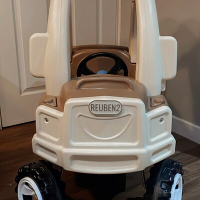 Personalised Little Tikes American Style Rear Number Plate, Handmade ...