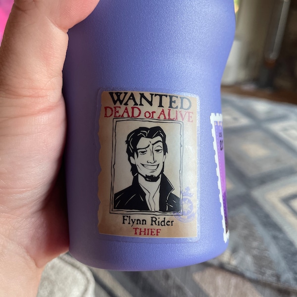 Flynn Rider Wanted Poster Transparent Stickers/ Princess Rapunzel ...