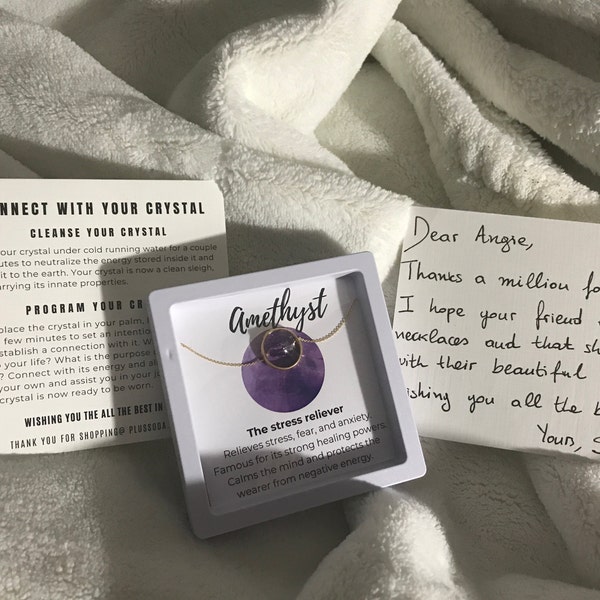 Fidget Necklace, Raw Crystal Necklace, Spinner Necklace, Crystal ...